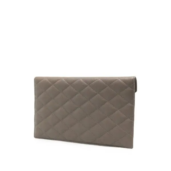 Saint Laurent Quilted Leather Clutch