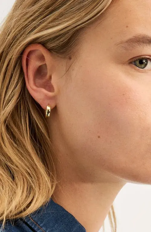 Madewell Classic Huggie Hoop Earrings - Warm Silver