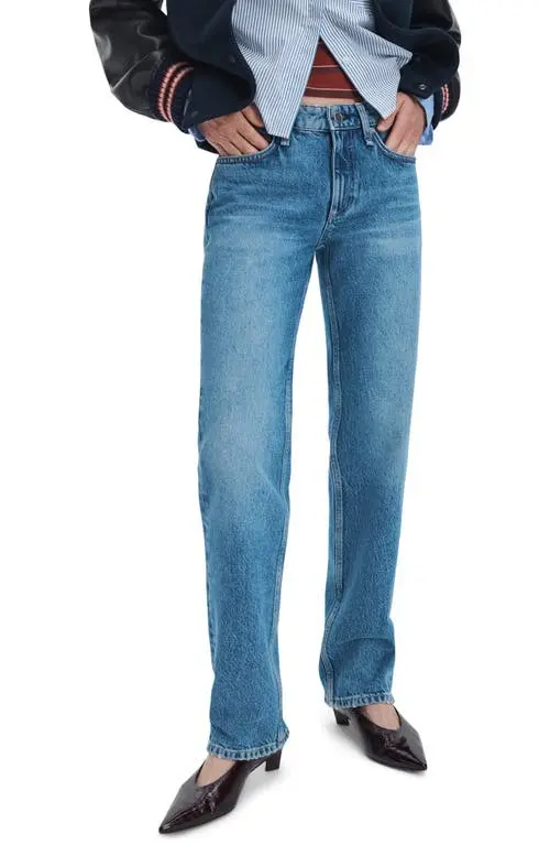 Rag & Bone Harlow Low Rise Full Slim Straight Jeans