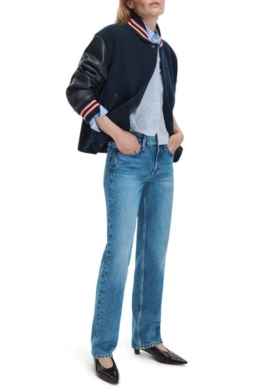 Rag & Bone Harlow Low Rise Full Slim Straight Jeans
