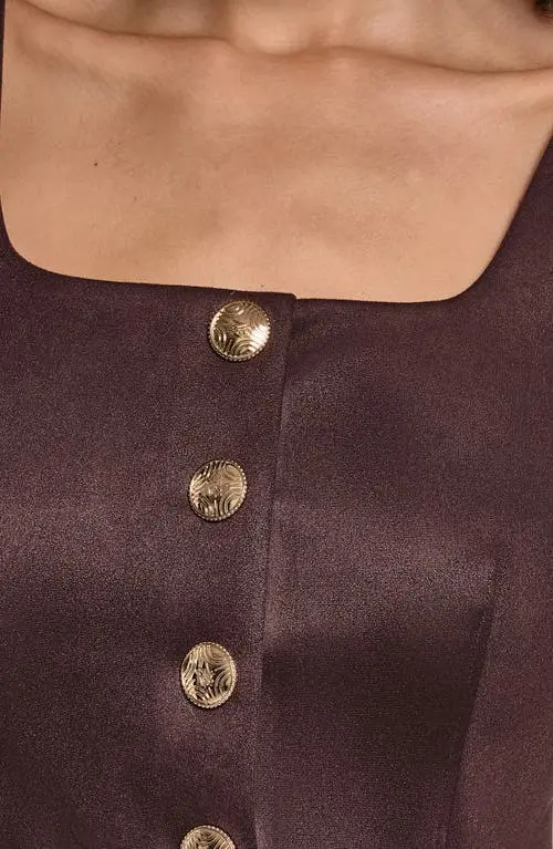Karl Lagerfeld Paris Sleeveless Faux Suede Sheath Dress With Button Detail