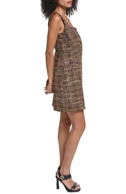 Karl Lagerfeld Paris Sleeveless Tweed Minidress