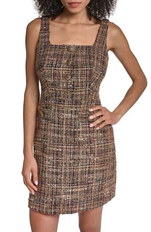 Karl Lagerfeld Paris Sleeveless Tweed Minidress