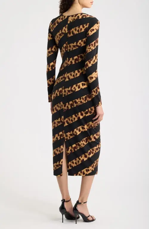 Sam Edelman Stripe Long Sleeve Maxi Dress