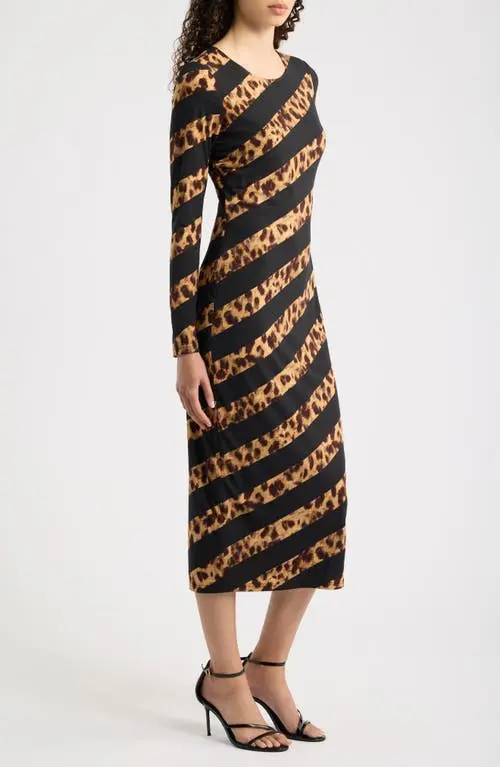 Sam Edelman Stripe Long Sleeve Maxi Dress