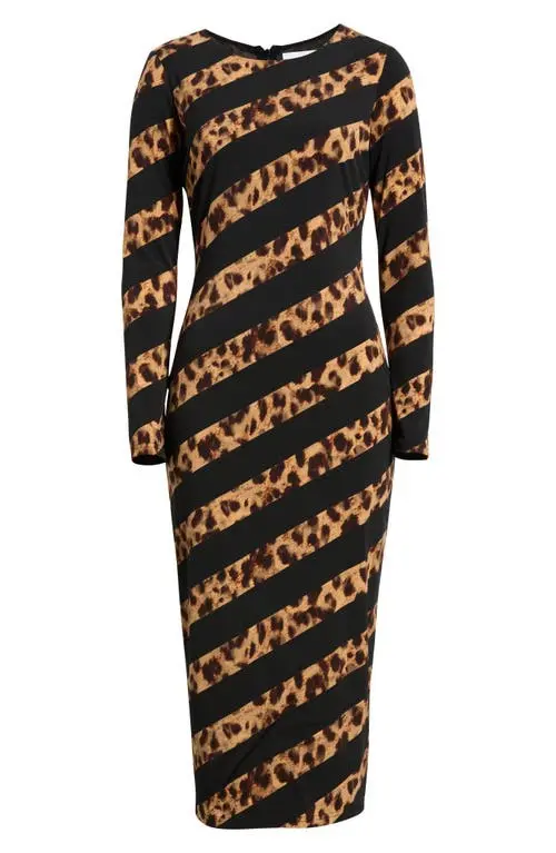 Sam Edelman Stripe Long Sleeve Maxi Dress