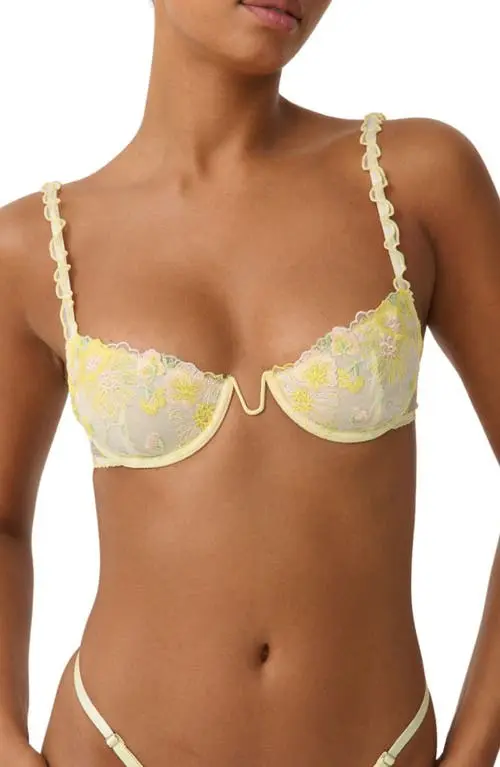KAT THE LABEL Amelia Embroidered Underwire Bra