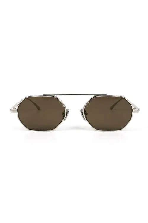 COSSINO Magari 51mm Metal Frame Octagon Sunglasses - Brown