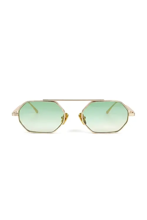 COSSINO Magari 51mm Metal Frame Octagon Sunglasses - Lime