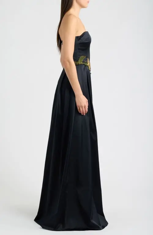 Chiara Boni La Petite Robe Lucyla Embellished Strapless Gown