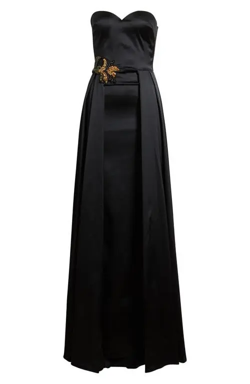 Chiara Boni La Petite Robe Lucyla Embellished Strapless Gown