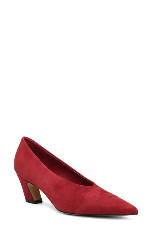 KENNETH COLE Ophelia Pointed Toe Pump - Red Suede