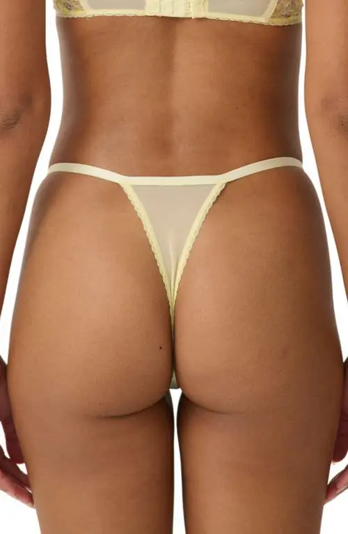 KAT THE LABEL Amelia Embroidered Thong