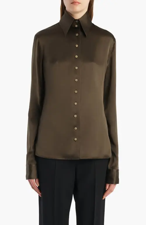 Khaite Ivy Silk Button-up Shirt