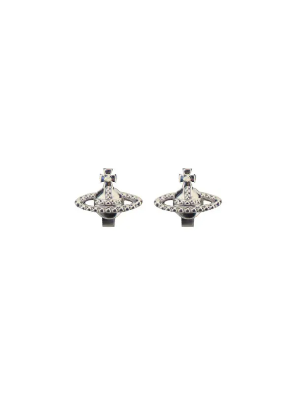 VIVIENNE WESTWOOD Farah Orb Logo Pendant Earrings - Silver