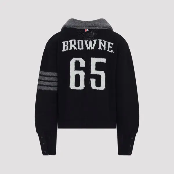 Thom Browne 65 Jersey Collar Cardigan - Blue