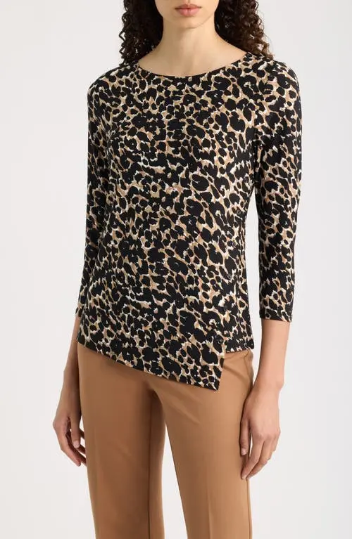 Anne Klein Print Asymmetric Top