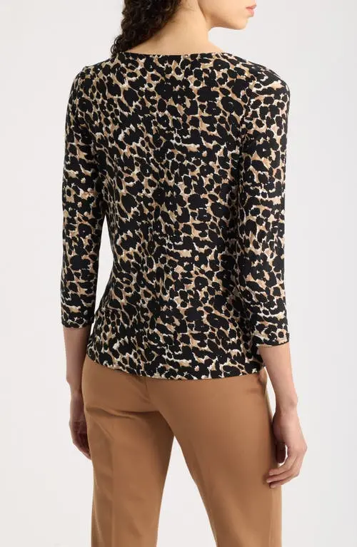 Anne Klein Print Asymmetric Top