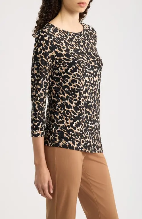 Anne Klein Print Asymmetric Top