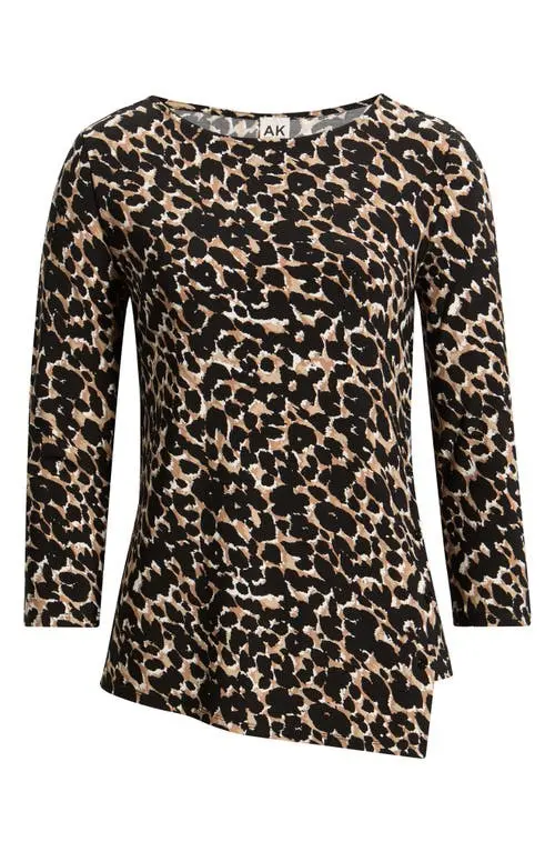 Anne Klein Print Asymmetric Top