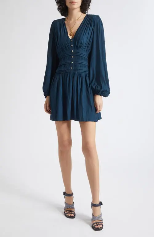 Ramy Brook Jules Pintuck Long Sleeve Dress