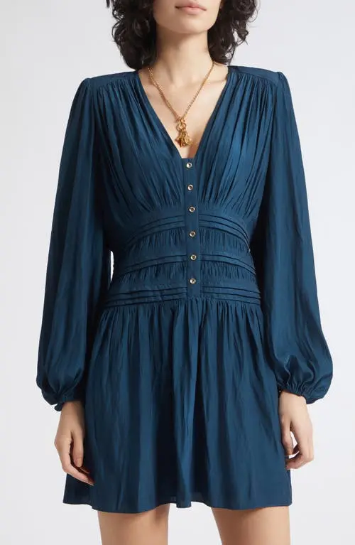 Ramy Brook Jules Pintuck Long Sleeve Dress
