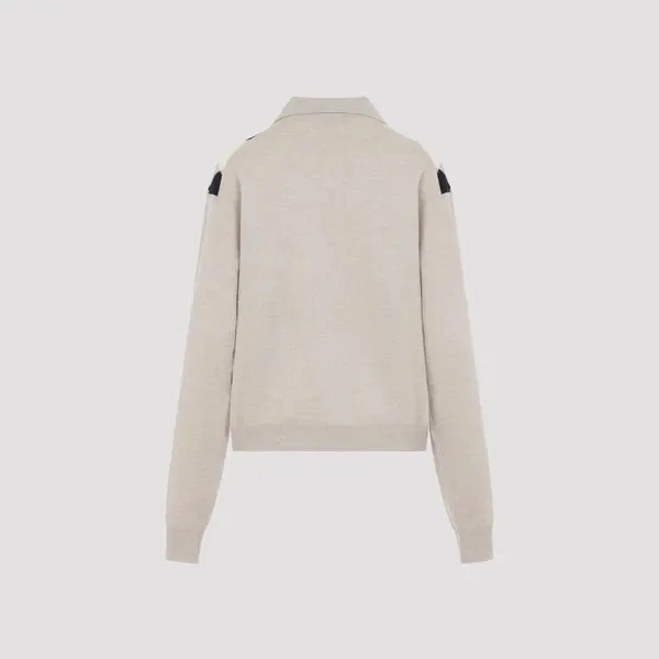 Miu Miu Cashmere Argyle Pattern Half-zip Polo Sweater - Multicolor