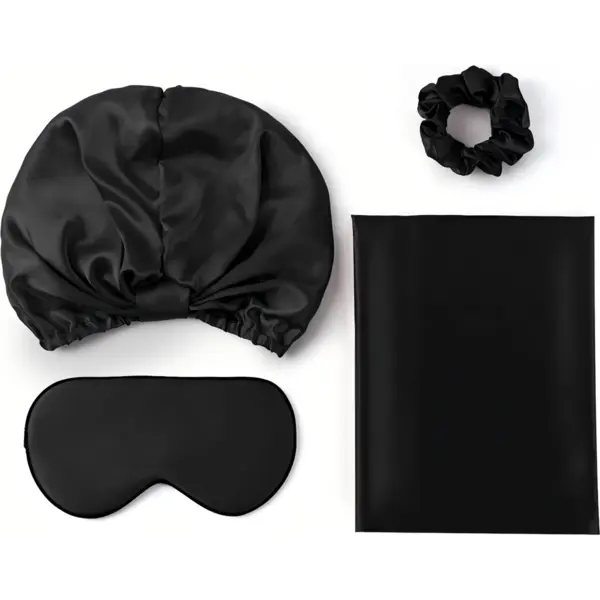 SILKSILKY 4-piece Mulberry Silk Set - Black