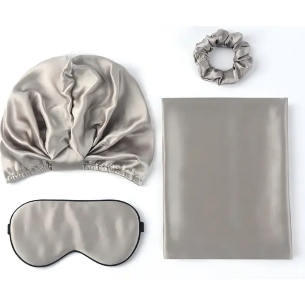 SILKSILKY 4-piece Mulberry Silk Set - Gray