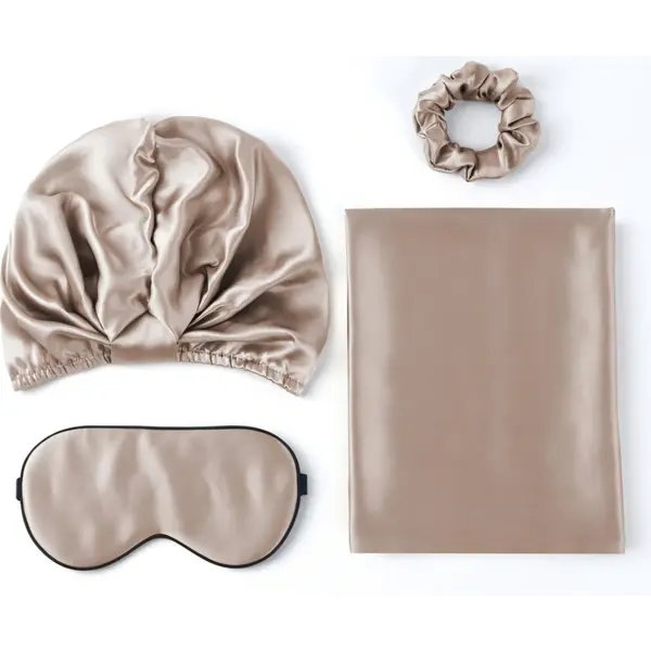 SILKSILKY 4-piece Mulberry Silk Set - Khaki
