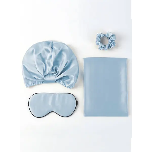 SILKSILKY 4-piece Mulberry Silk Set - Light Blue