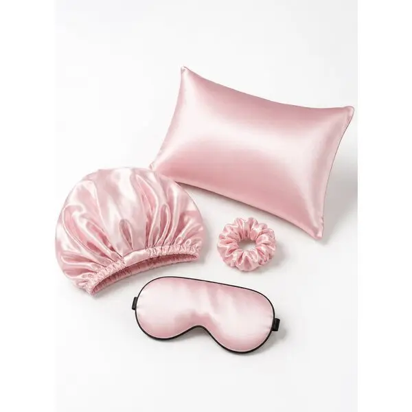 SILKSILKY 4-piece Mulberry Silk Set - Pink
