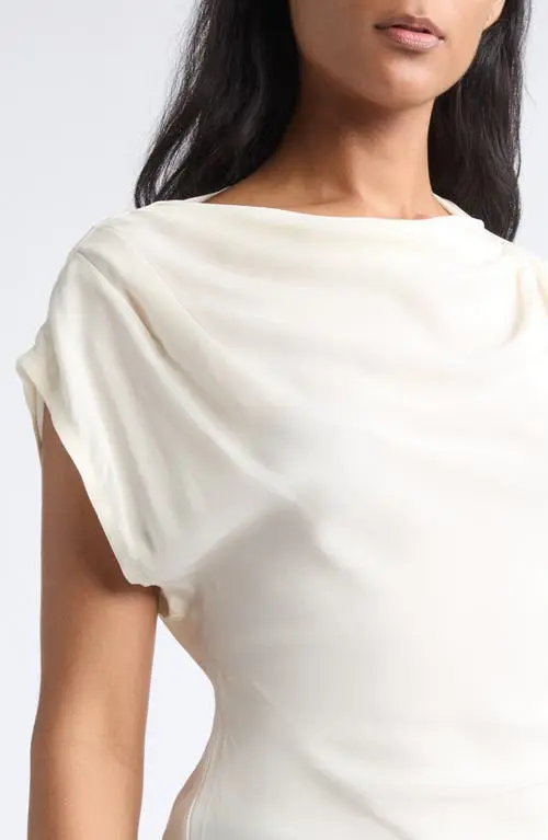Veronica Beard Yvonne Pleat Top - Dove