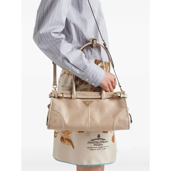 Prada Neutrals Tote Bags