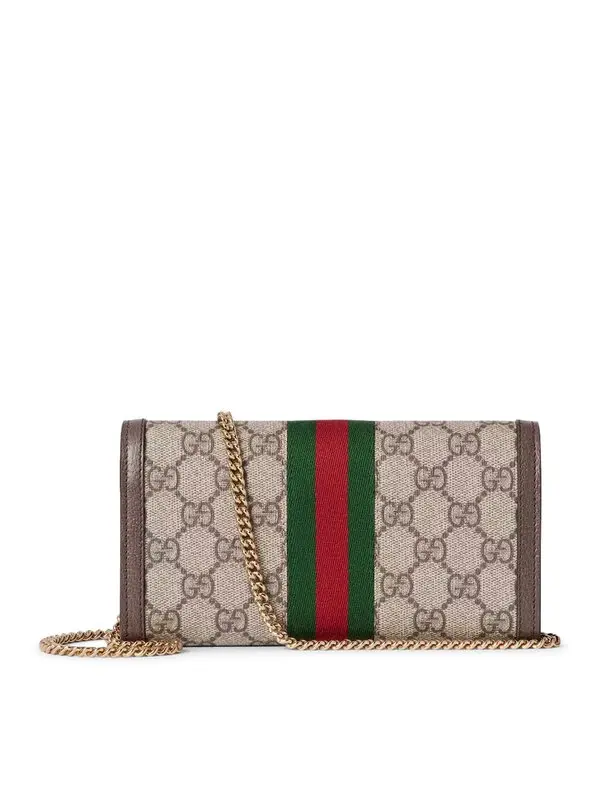 Gucci Ophidia Wallet With Chain - Cream
