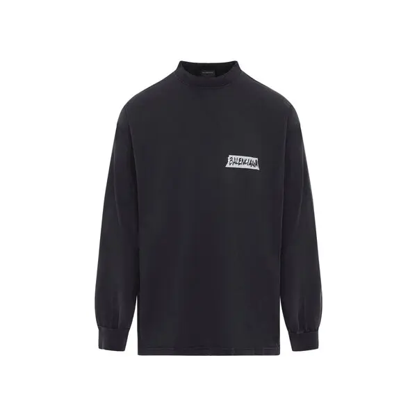 Balenciaga L/s Large T-shirt - Black