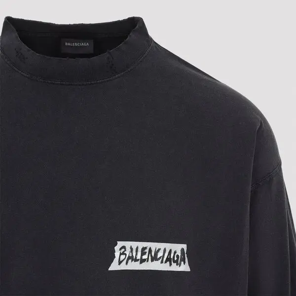 Balenciaga L/s Large T-shirt - Black