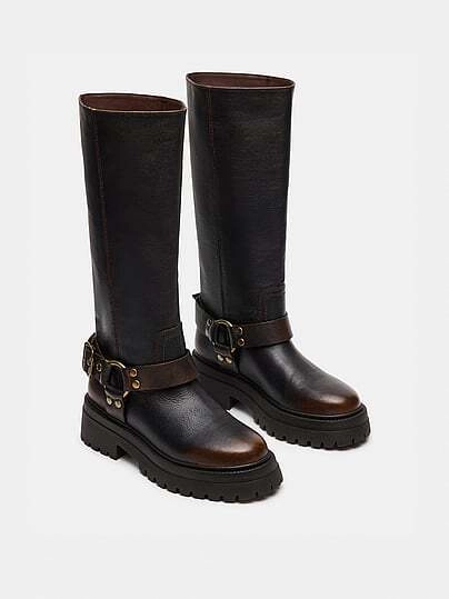 Pink Steve Madden Everest Boots - Brown