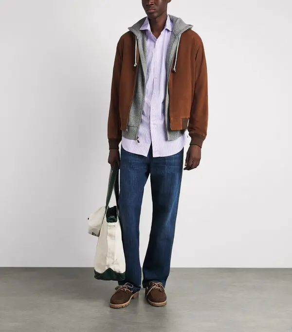 Polo Ralph Lauren Cotton Stripe Custom Fit Shirt - Purple