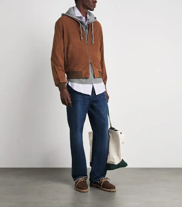 Polo Ralph Lauren Goat Suede Bomber Jacket