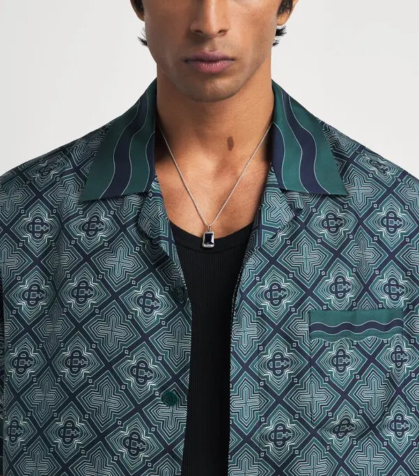 Casablanca Silk Radiating Monogram Shirt