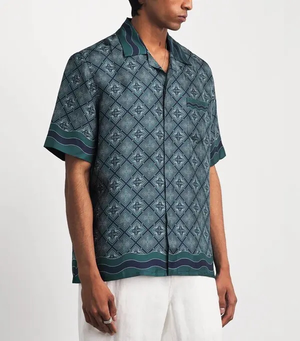 Casablanca Silk Radiating Monogram Shirt