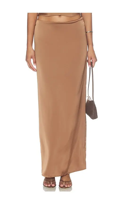 Lioness Front Row Maxi Skirt - Chocolate