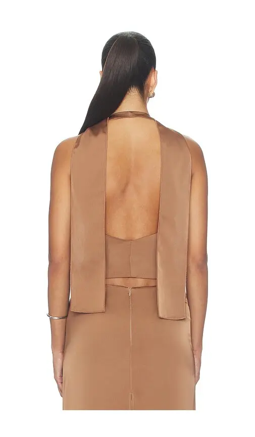 Lioness Front Row Halter Top With Detachable Scarf