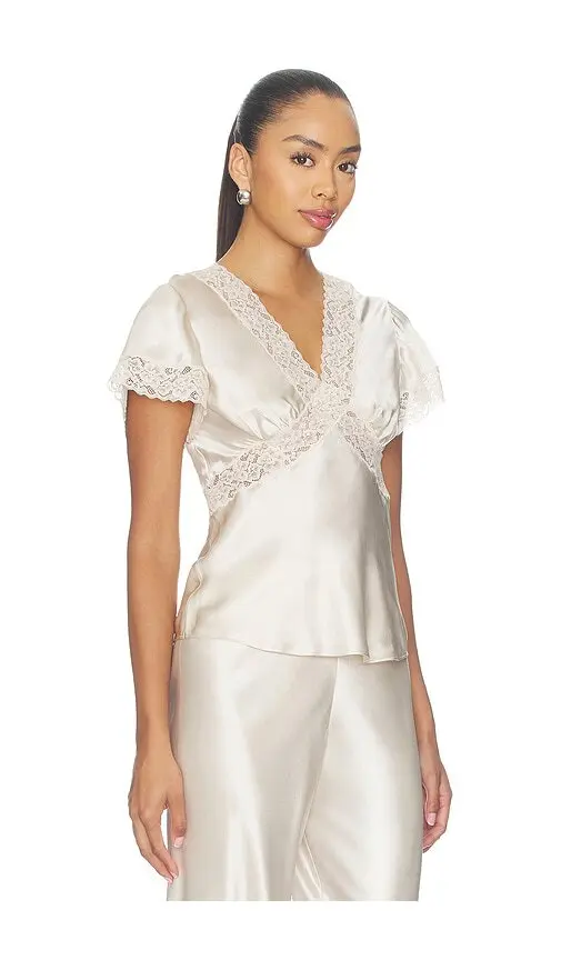 Cami Nyc Romola Silk And Lace Top