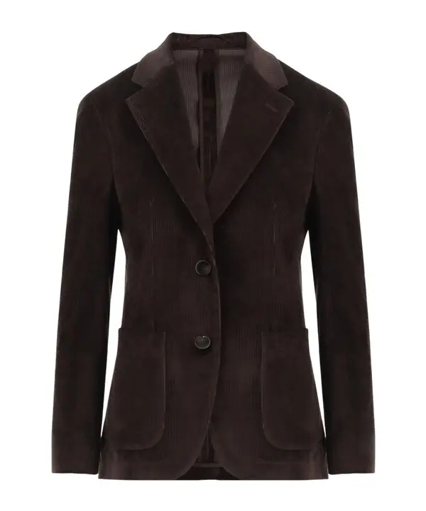 LARDINI Corduroy Single-breasted Blazer