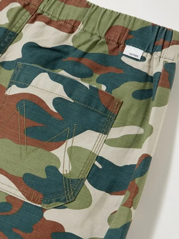 MOTHER Camouflage-print Cotton Wide-leg Pants