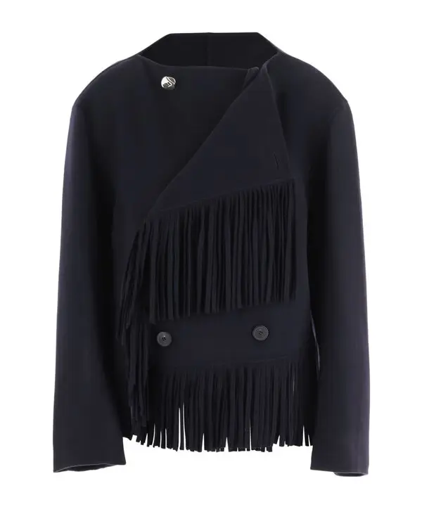 Carven Fringed Double-breasted Jacket