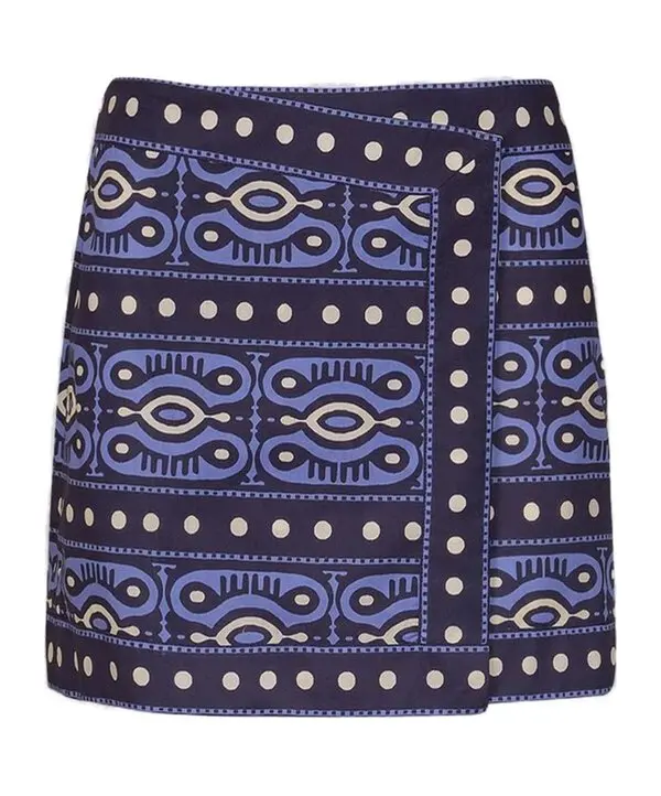 Johanna Ortiz Printed Wrap Skirt