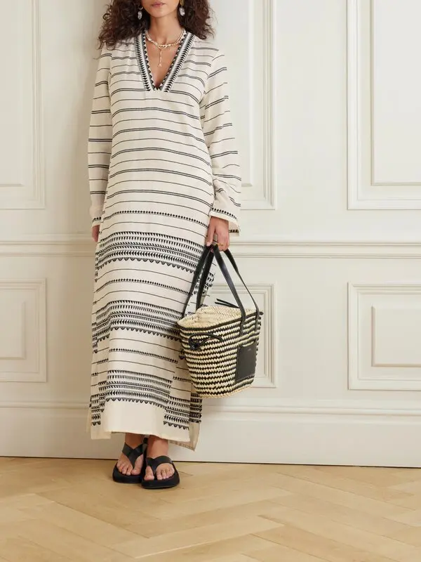 LEMLEM Embroidered Cotton Maxi Dress